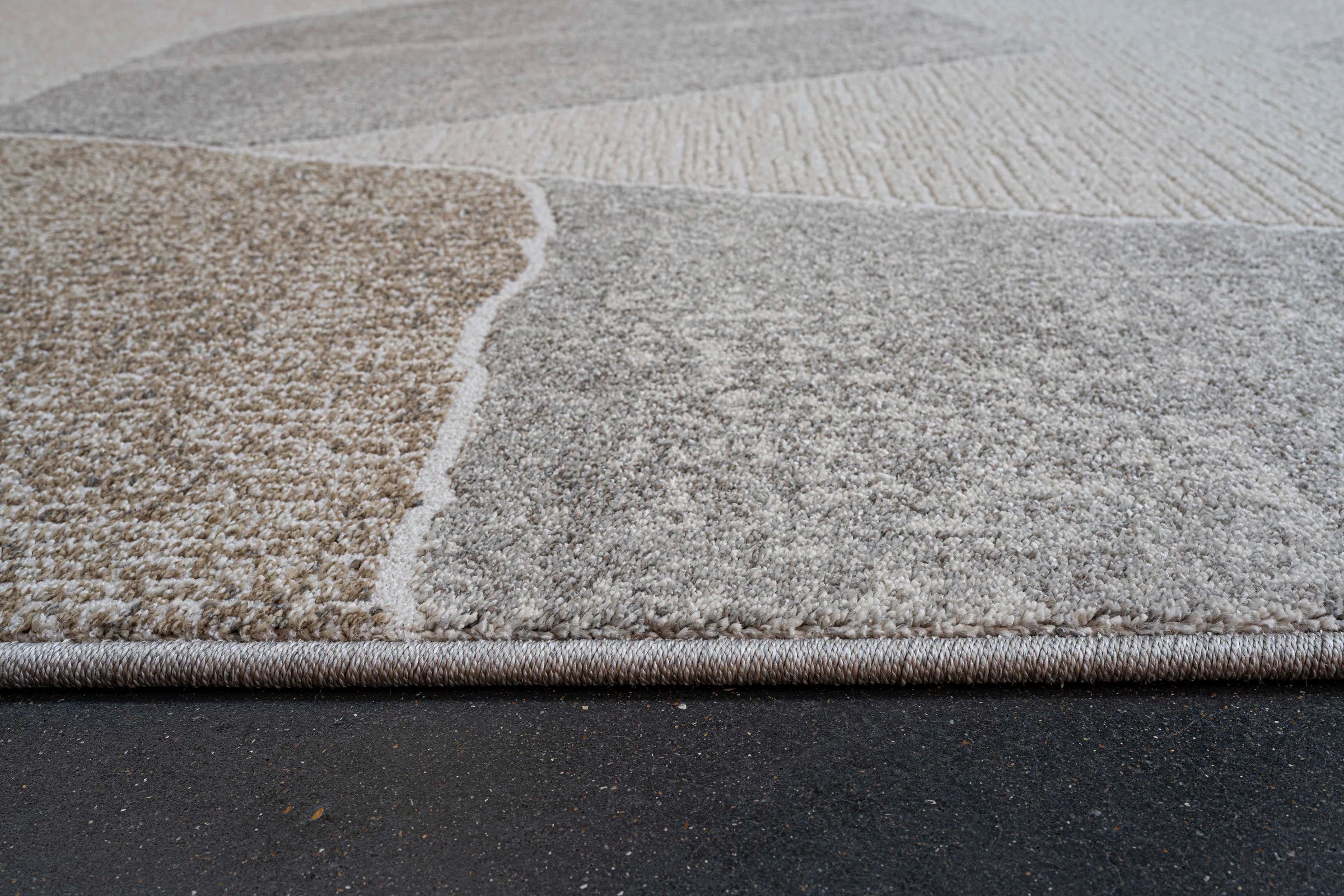 Modern High-Low Texture Rug 2.0 x 2.0m | Belgian Made Contemporary Rug ...