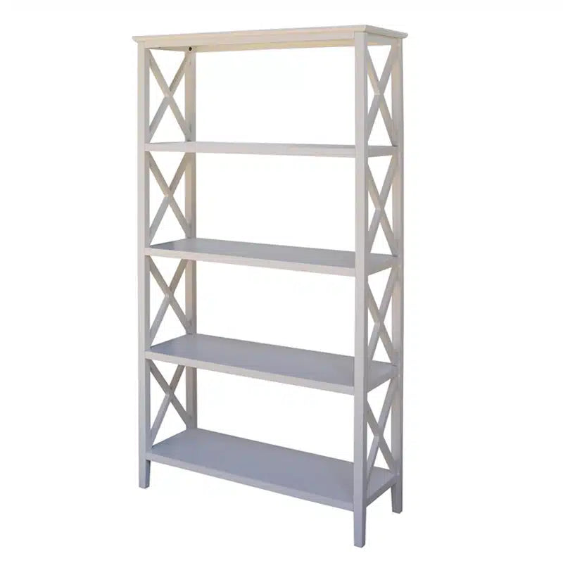 Cyrus Bookcase – Pearl White Pine & MDF Flat Pack | Te Puke Furniture