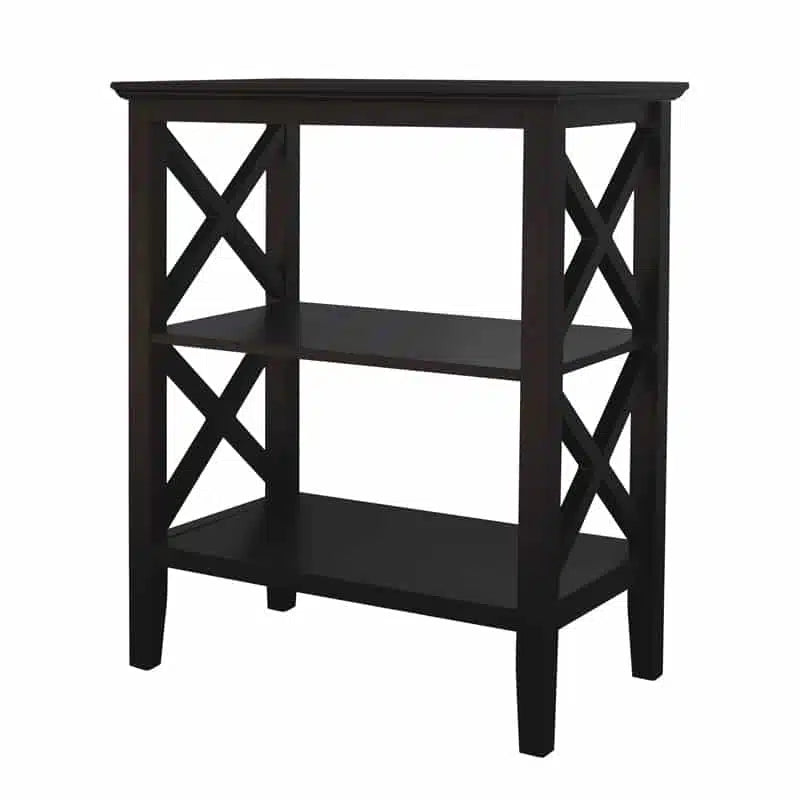 Cyrus 3 Tier Cross Table – Black | Te Puke Furniture