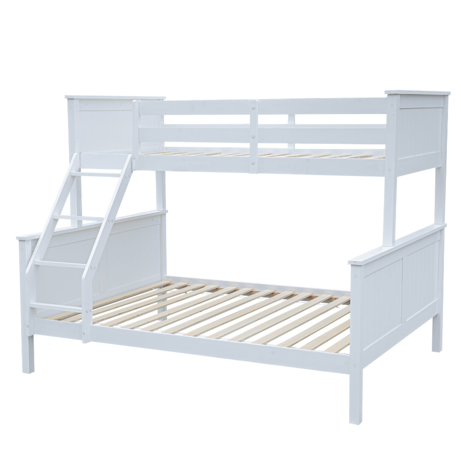 Te Puke Furniture Lily Bunk Bed (S+D) White - Stylish & Versatile Design